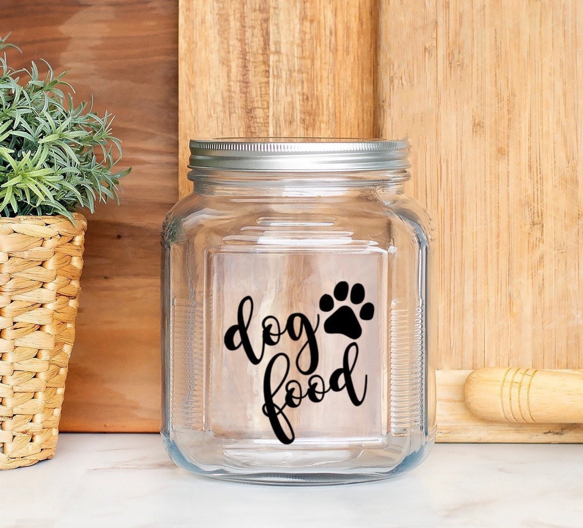 Dog Food Vinyl Decal Label Dog Food Container Decal Dog Bowl Decal Dog ...