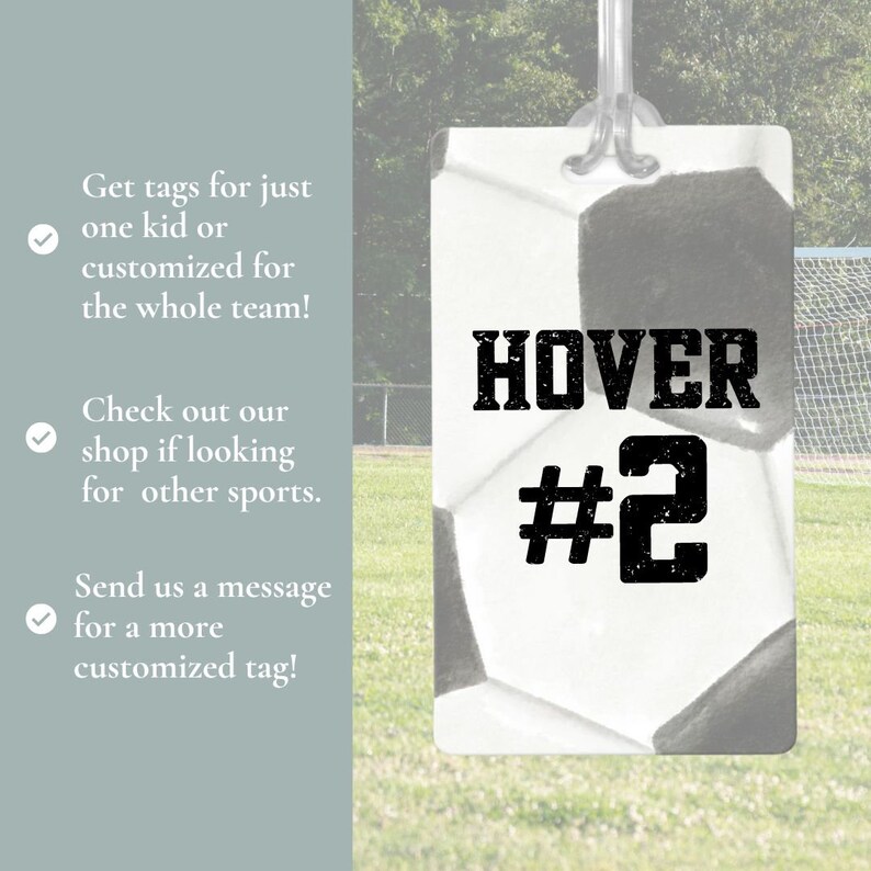 Personalized Soccer Bag Tags for Team Gifts Sports Equipment Tag for ...