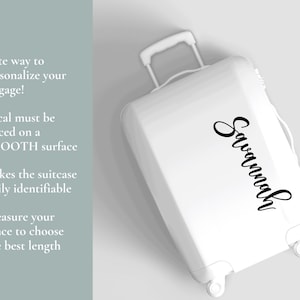 Suitcase Name Decal Luggage Vinyl Decal for Personalized Suitcase ...