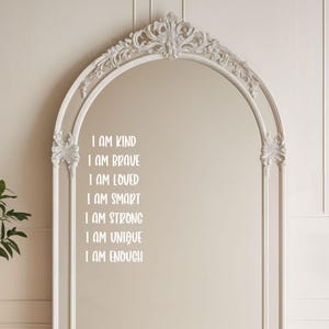 Kids Daily Positive Affirmation Decal for Mirror Affirmation Custom Kid ...