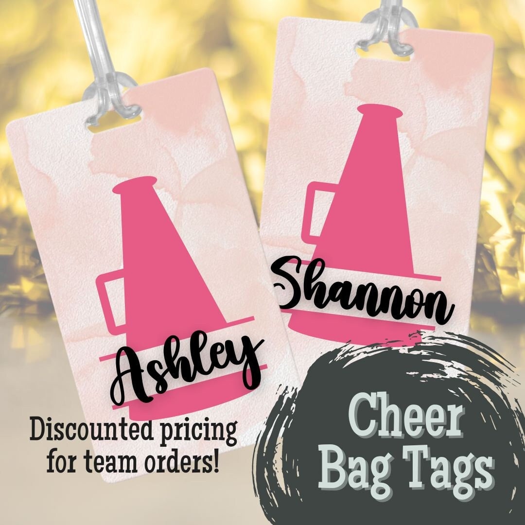Custom Cheer Team Bag Tag for Cheer Gift Ideas Cheerleading Name Tag ...