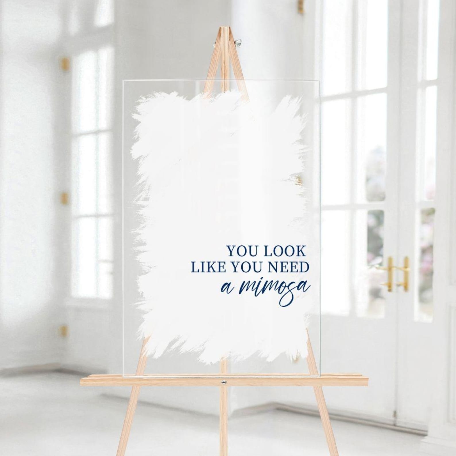 Funny Mimosa Sign Decal for Bridal Shower Mirror Sign Bachelorette ...