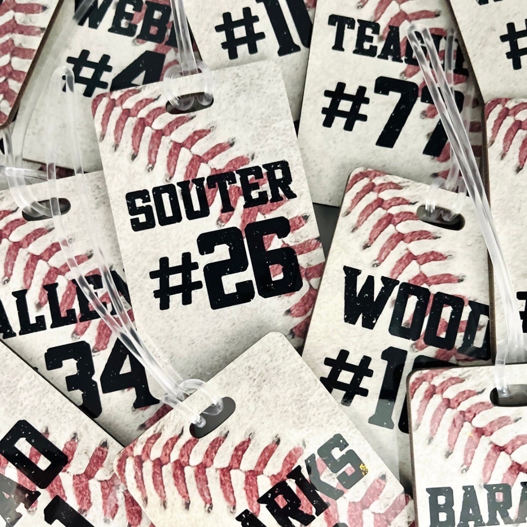 Custom Baseball Bag Tag With Team Logo Travel Ball Bag Tag Labels for ...