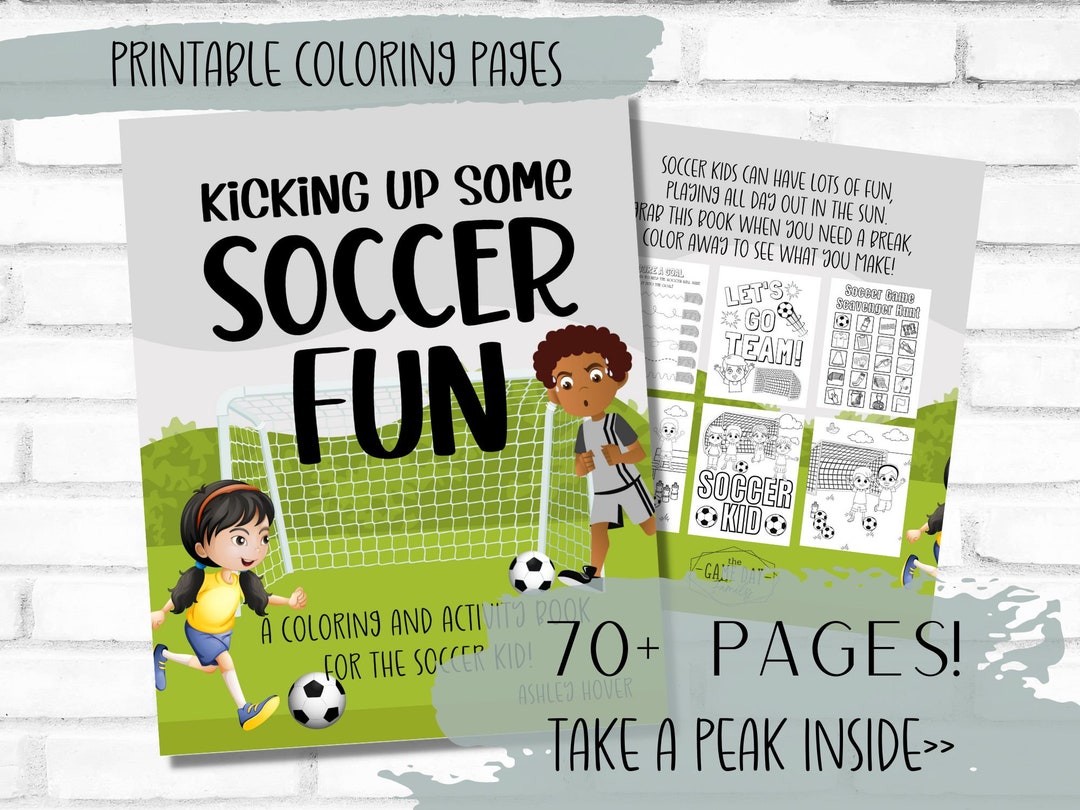 PRINTABLE Soccer Coloring Pages for Kids Soccer Activity Pages Instant ...