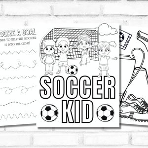 PRINTABLE Soccer Coloring Pages for Kids Soccer Activity Pages Instant ...