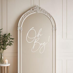 Oh Boy Vinyl Decal Baby Shower Decal for Baby Boy Photo Backdrop Custom ...