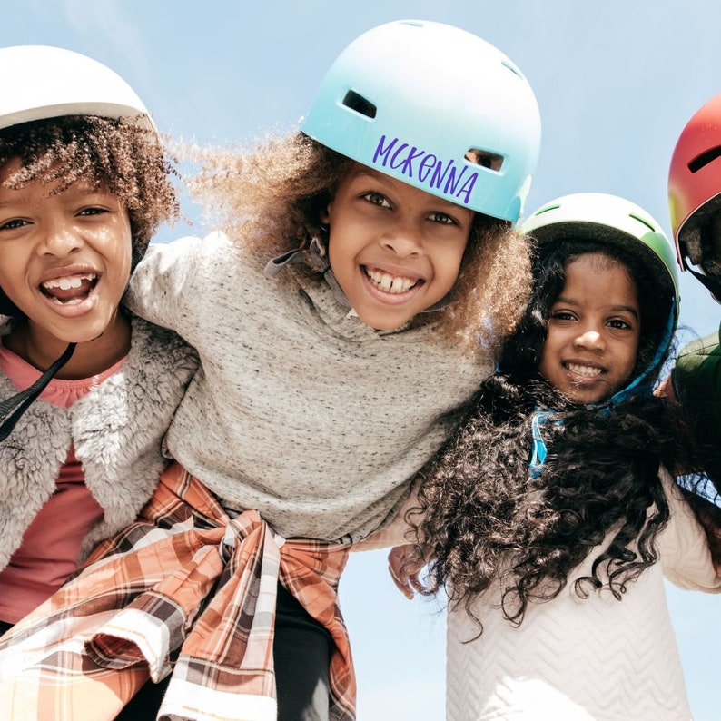 Custom Kids Bike Helmet Name Decal Bike Helmet Stickers Personalized ...