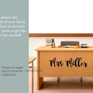 Teacher Name Vinyl Decal for Desk or Whiteboard Classroom Door Decal ...