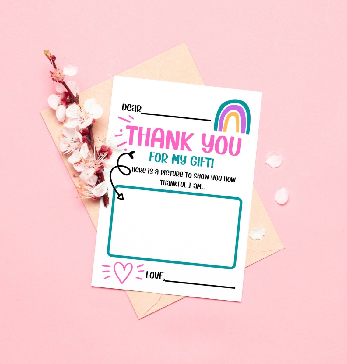 PRINTABLE Kids Thank You Cards Cute Toddler Thank You - Etsy
