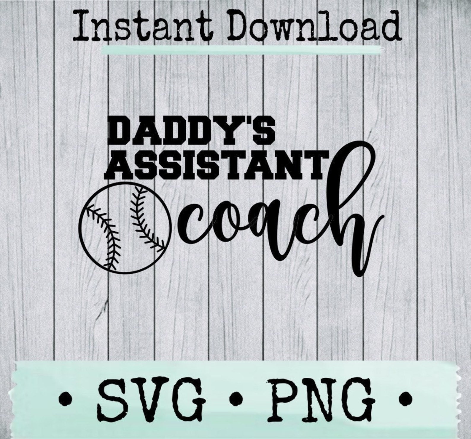 Baseball SVG for Cricut Users Daddy's Assistant Coach SVG - Etsy