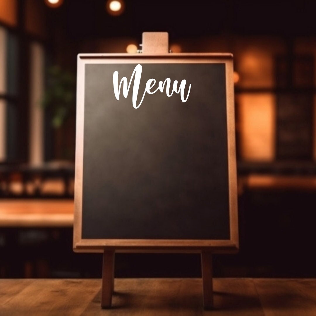 Menu Decal for Cute DIY Menu Board for Kitchen Decor Farmhouse Menu ...