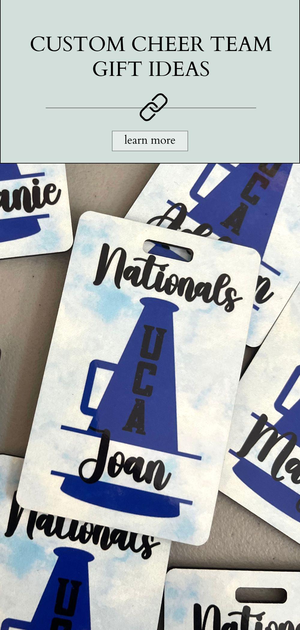 Custom Cheer Team Bag Tag for Cheer Gift Ideas Cheerleading Name Tag ...