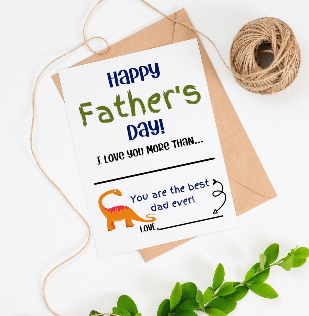 PRINTABLE Kids Father's Day Cards, Cute Toddler Father's Day Cards From ...