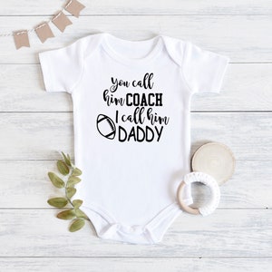 Football Baby Bodysuit, Baby Shower Gift for Football Coach, Baby ...