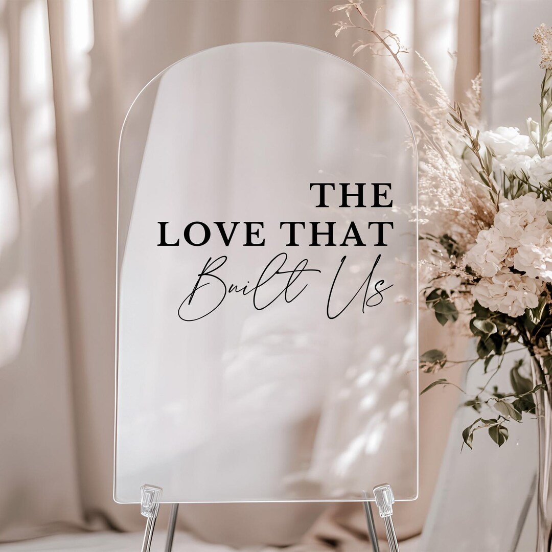 The Love That Built Us Decal for Wedding Memory Table Sign Generations ...