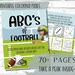 Abcs Football Printable Coloring Book for Kids on Game Day - Etsy