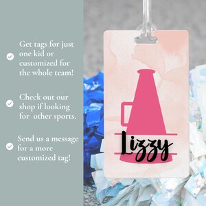 Custom Cheer Team Bag Tag for Cheer Gift Ideas Cheerleading Name Tag ...