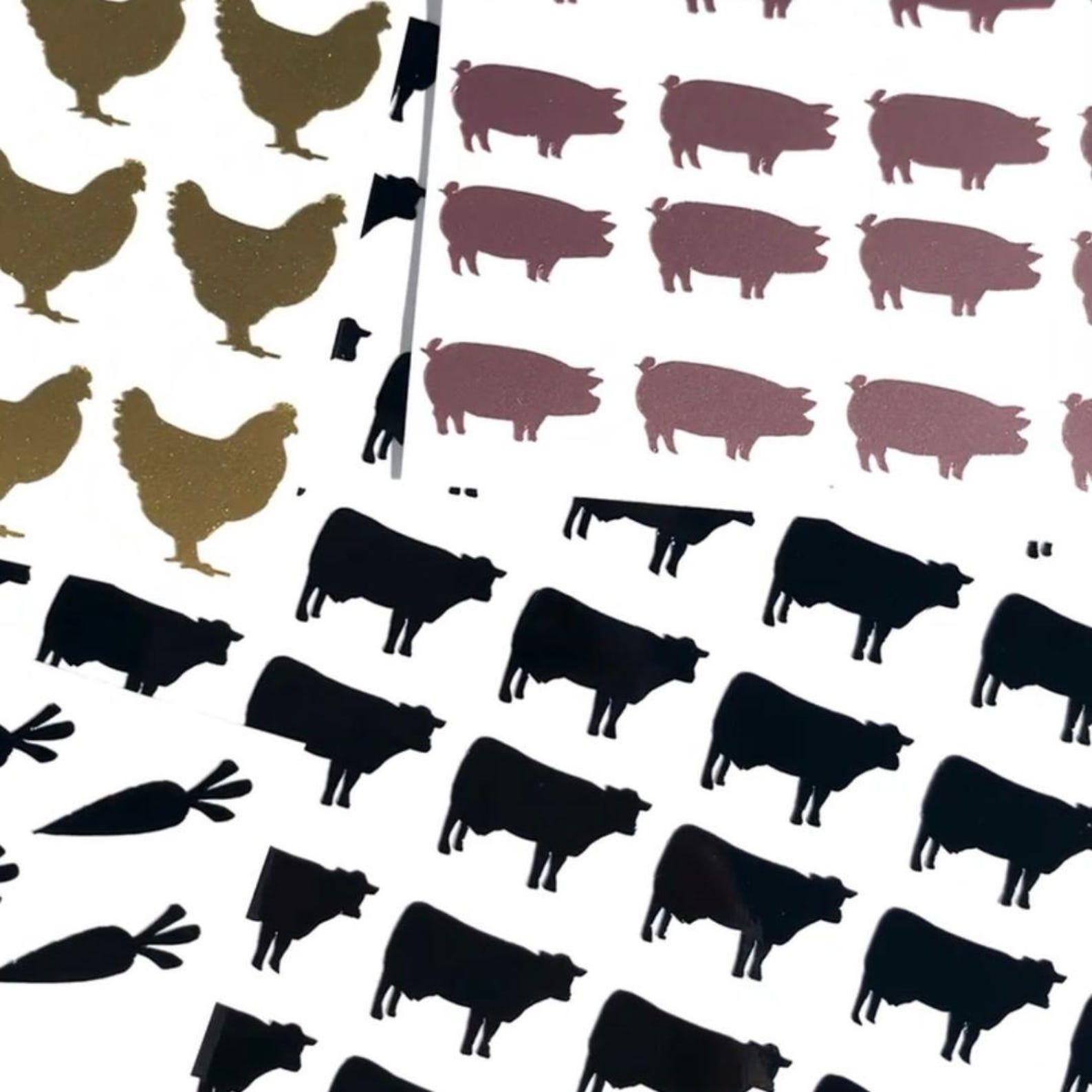 Set of 10 Catering Meal Choice Stickers Food Label for Wedding Place ...