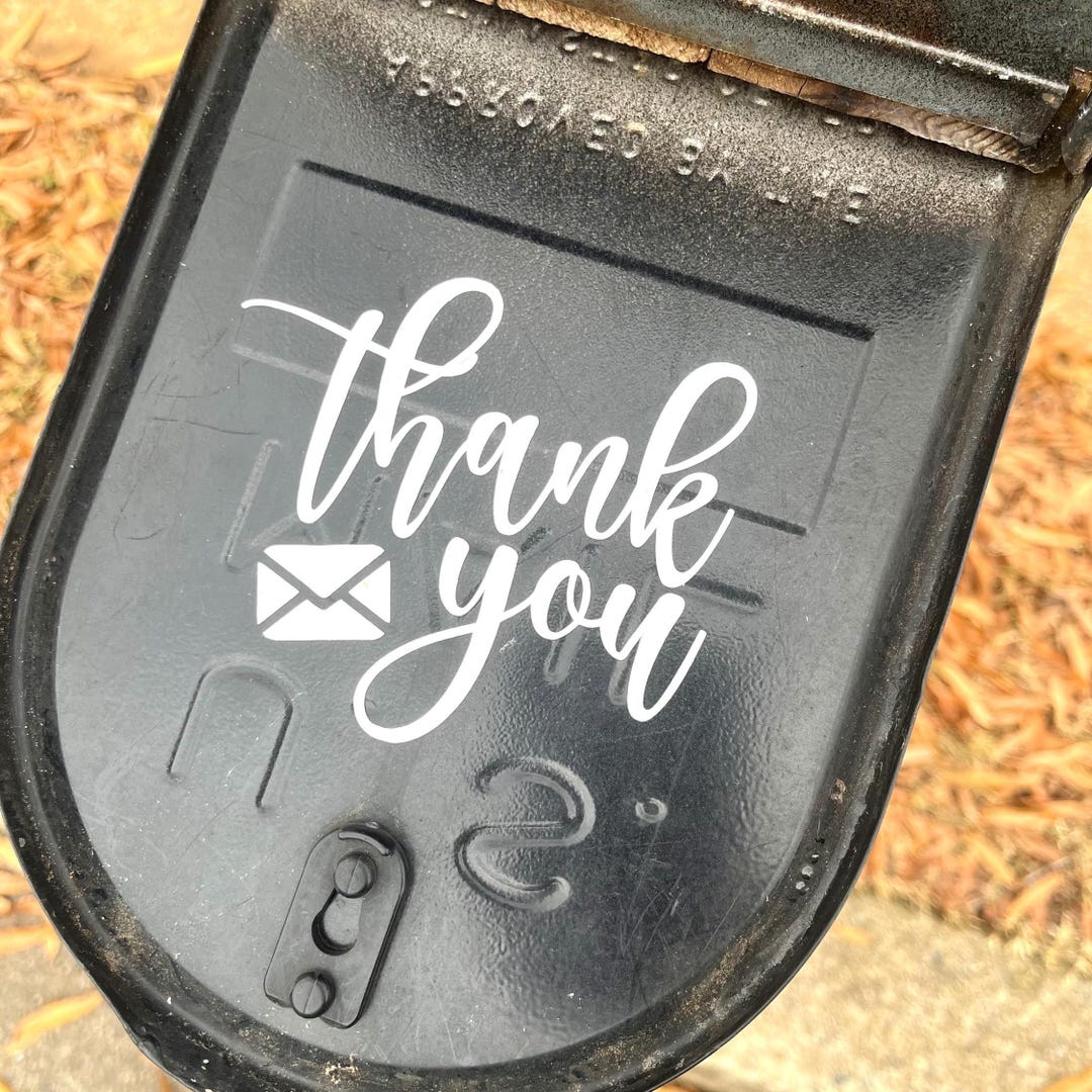 Mailbox Decal for Inside Thank You Postman Sticker Mailbox Vinyl Decal ...