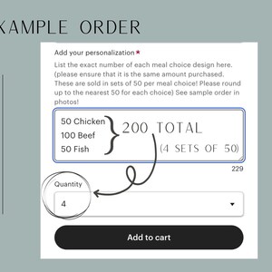 Meal Indicator Stickers set of 50 Wedding Meal Decals Entree Stickers ...