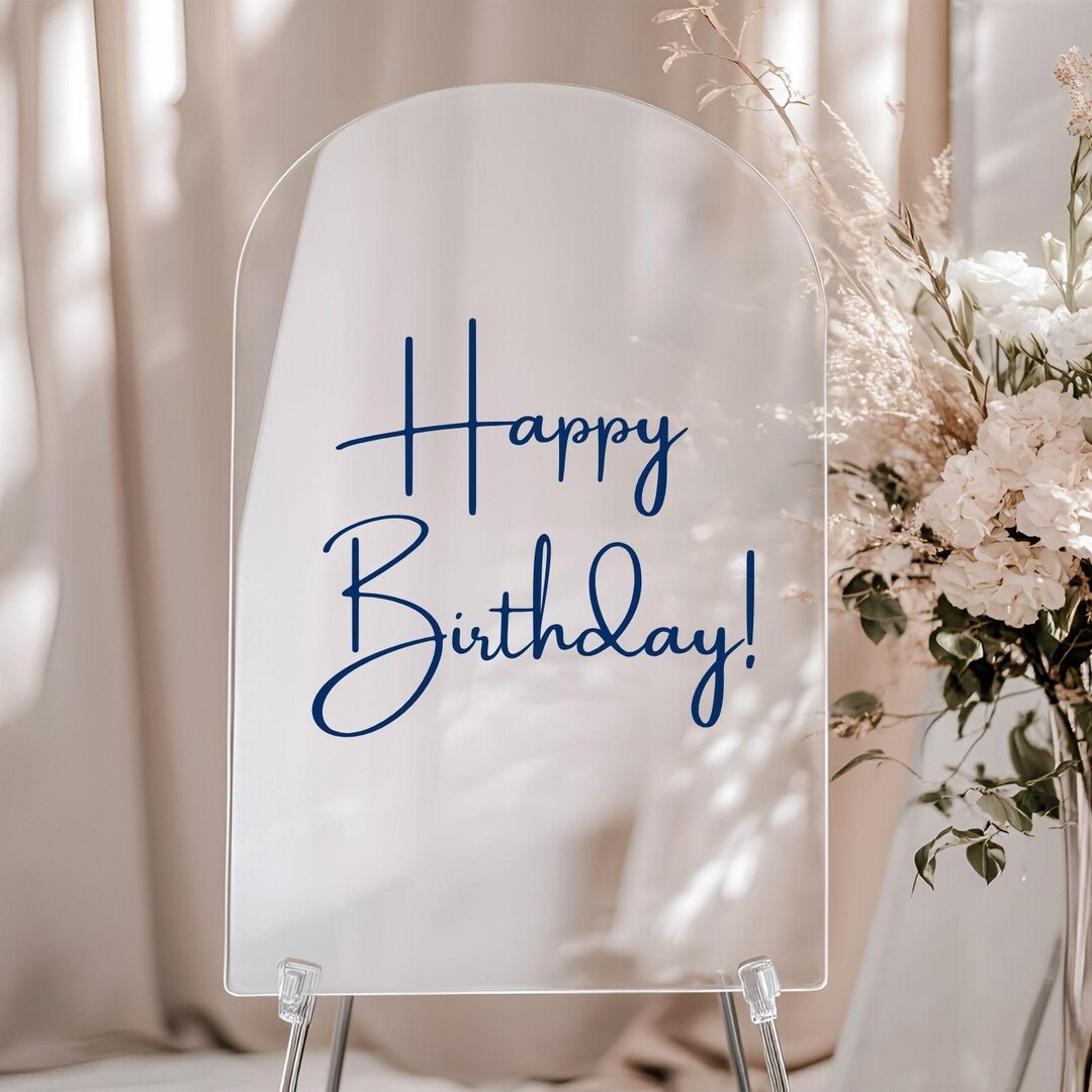 Birthday Mirror Decal for Happy Birthday Sign Mirror Sticker Vinyl ...