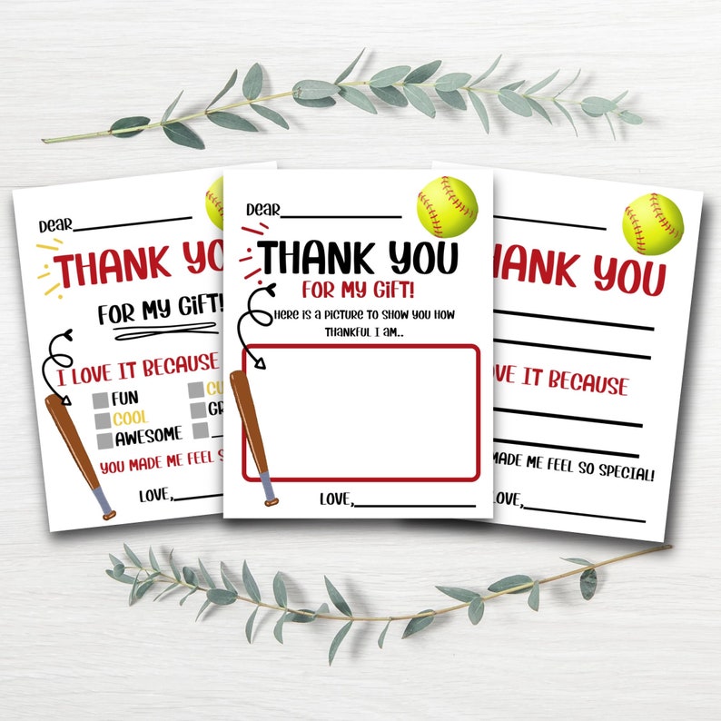 Sports PRINTABLE Bundle Kids Thank You Cards for Toddler Birthday ...
