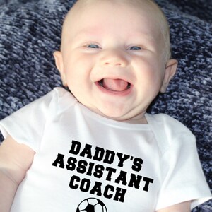 Daddys Assistant Coach Soccer Baby Bodysuit Baby Shower Gift for Soccer ...