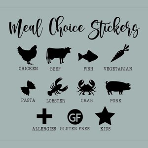 Meal Indicator Stickers set of 100 Entree Stickers for - Etsy