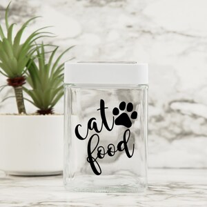 Cat Food Vinyl Decal Label Cat Food Container Decal Cat Bowl Decal Cat ...
