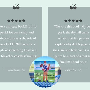 Football Children's Book for Football Coach's Kid Coaching Family Gift ...