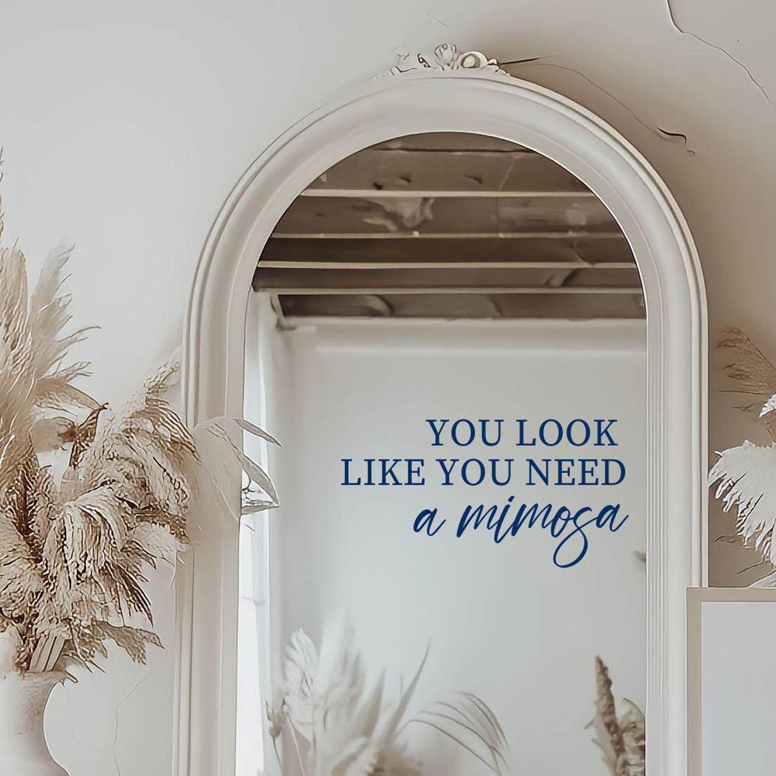 Funny Mimosa Sign Decal for Bridal Shower Mirror Sign Bachelorette ...