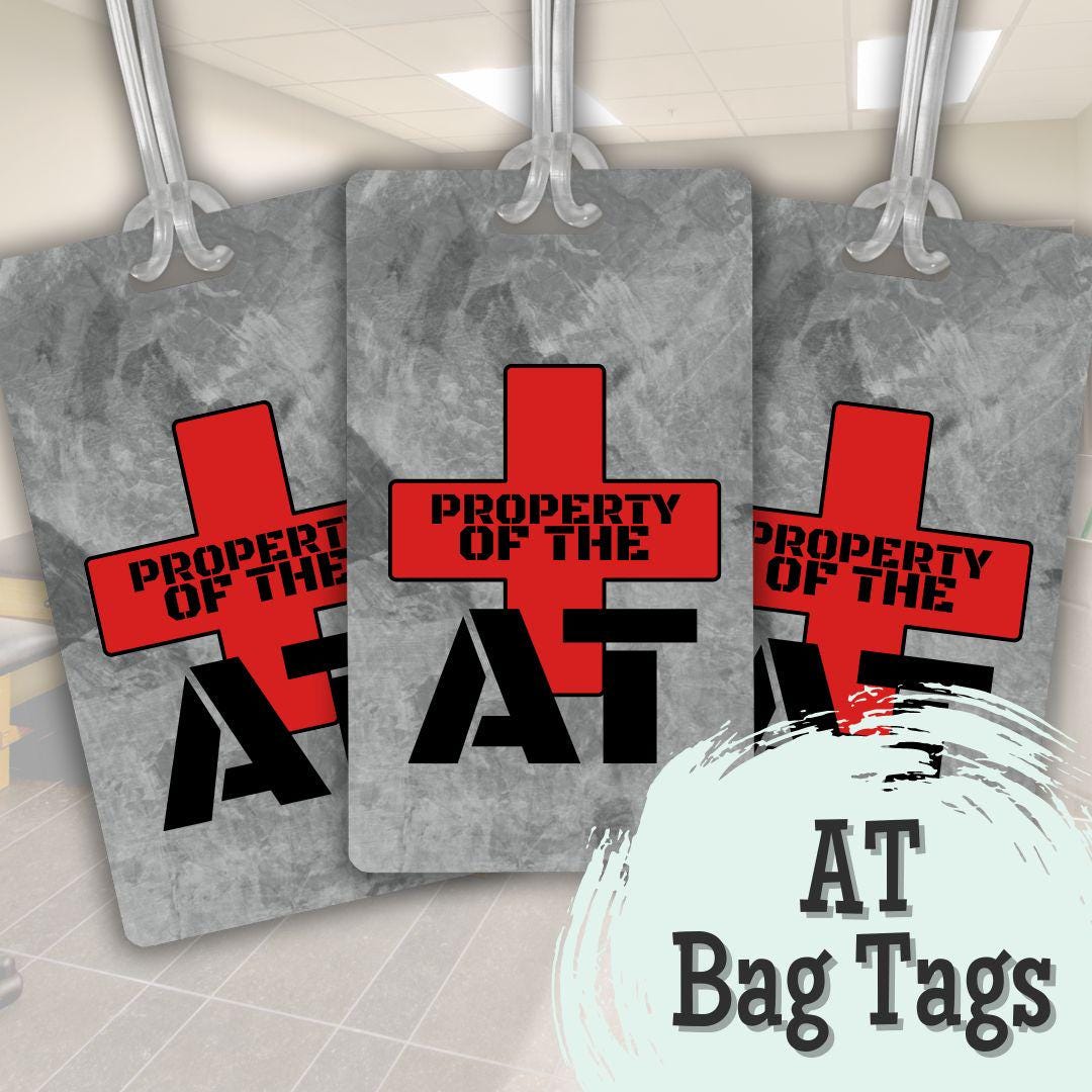 Athletic Trainer Bag Tag for AT Bag Identification Luggage Tag for AT ...