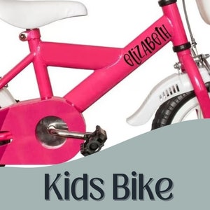 Bike Frame Decal for Kid Bike Children Name Sticker for Cute Custom ...