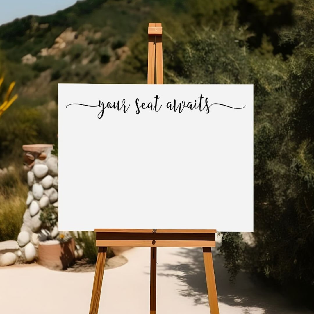 Table Seating Chart Decal for DIY Wedding Your Seat Awaits Seating ...