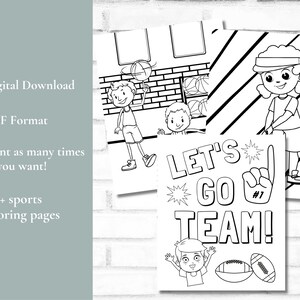 Printable Sports Coloring Pages for Kids 200 Pages Digital Download ...