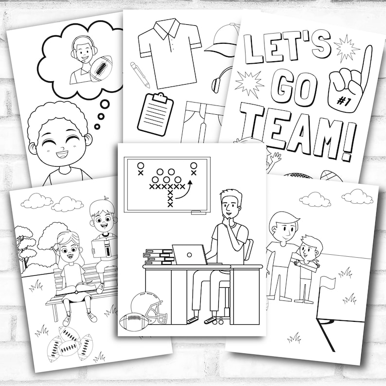 Sports Coloring Book for Coaches' Kid Gift Coach - Etsy