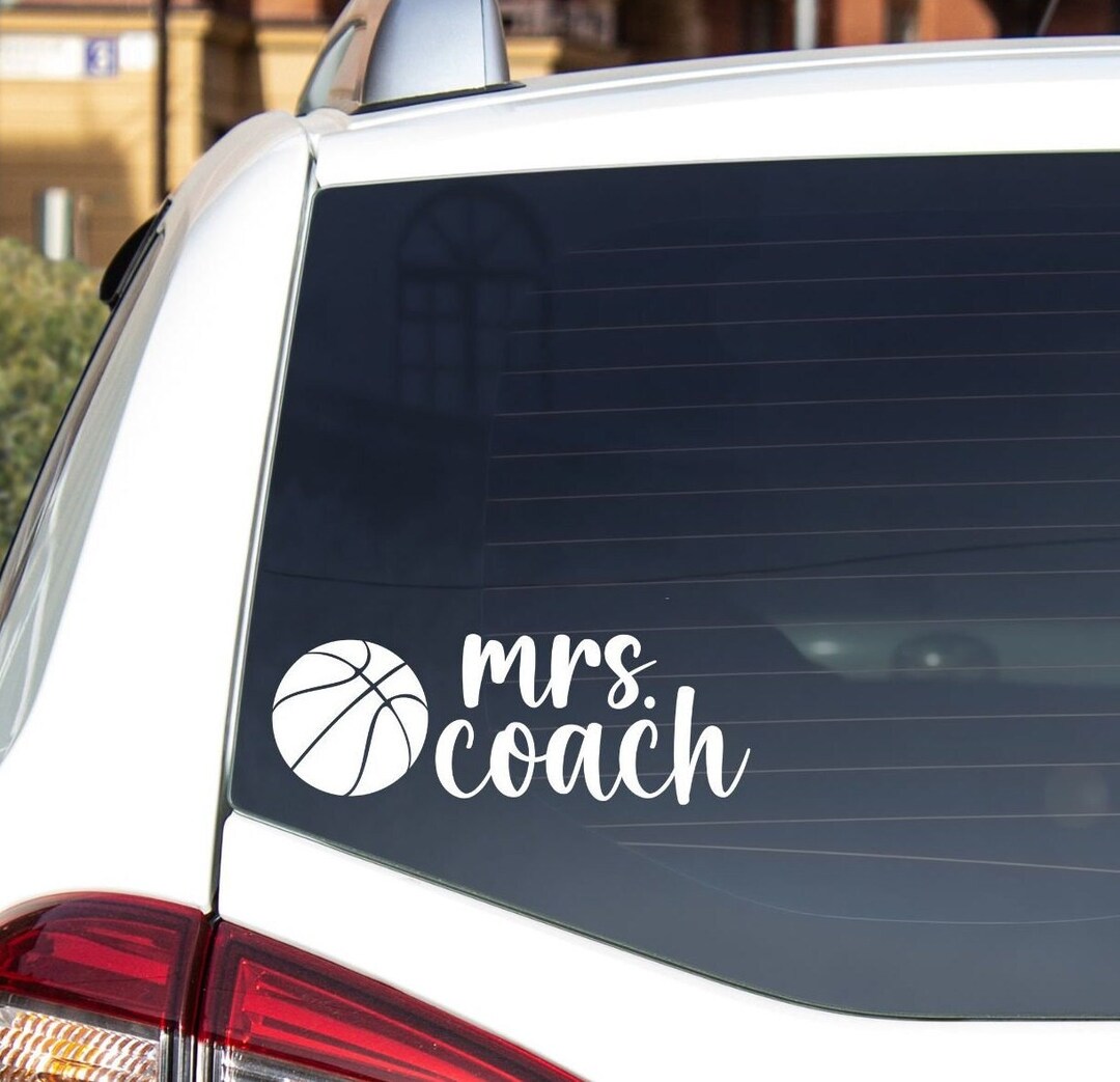 Basketball Mrs. Coach Vinyl Decal for Coaches Wife Gift, Decal for Car ...