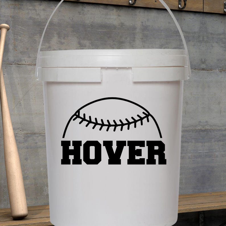 Baseball Name Decal for Baseball Bucket Team Gift Idea for Custom ...