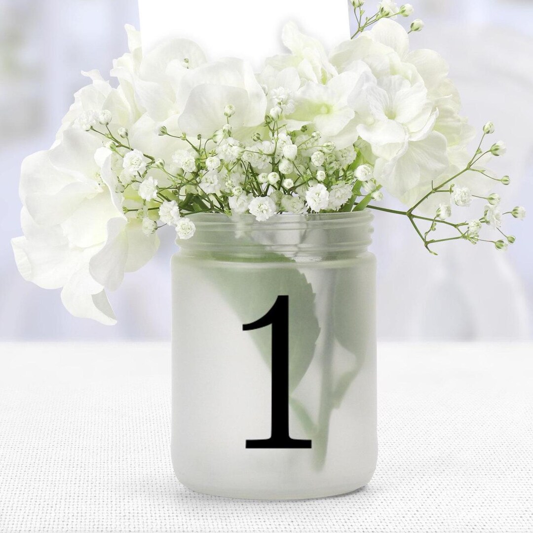 Vinyl Decal Number Set for Wedding Table Number Decal Number Stickers ...