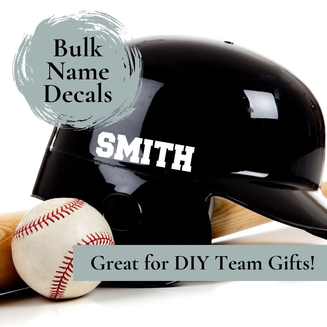 Bulk Custom Baseball Helmet Name Decals for Team Gifts Sports Water ...