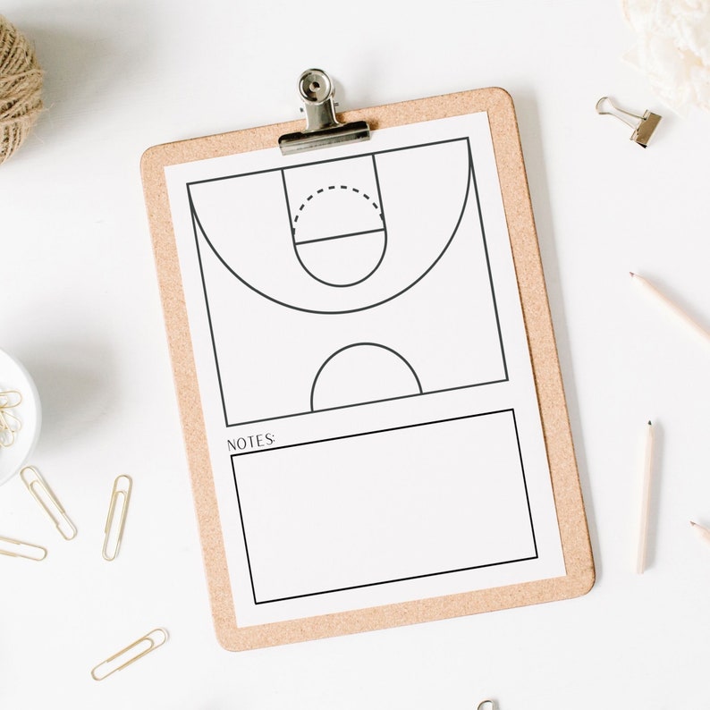 Basketball Printable Playbook for Kids Basketball Diagrams - Etsy