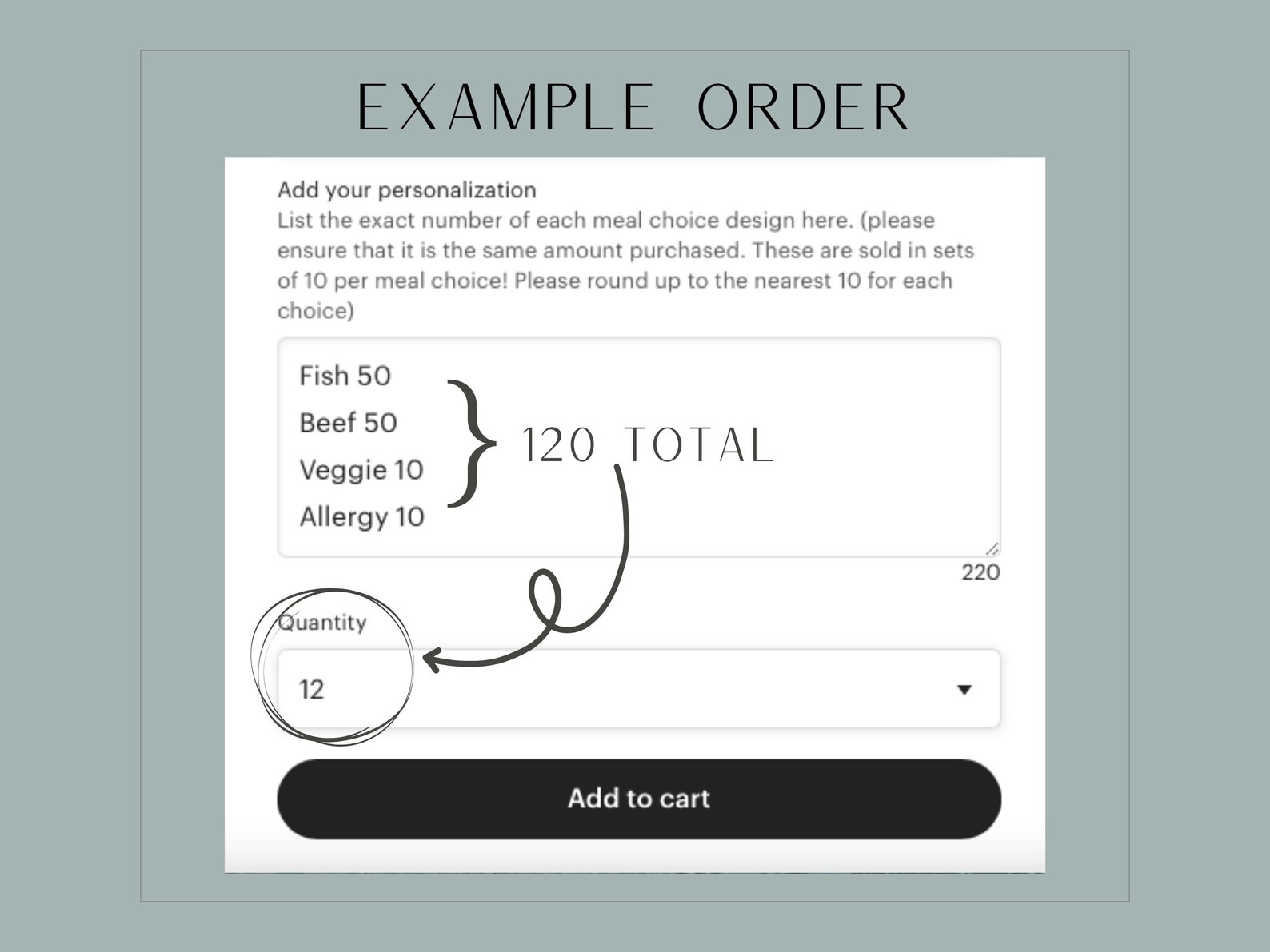 Meal Indicator Stickers set of 10 Wedding Meal Decals Entree Stickers ...