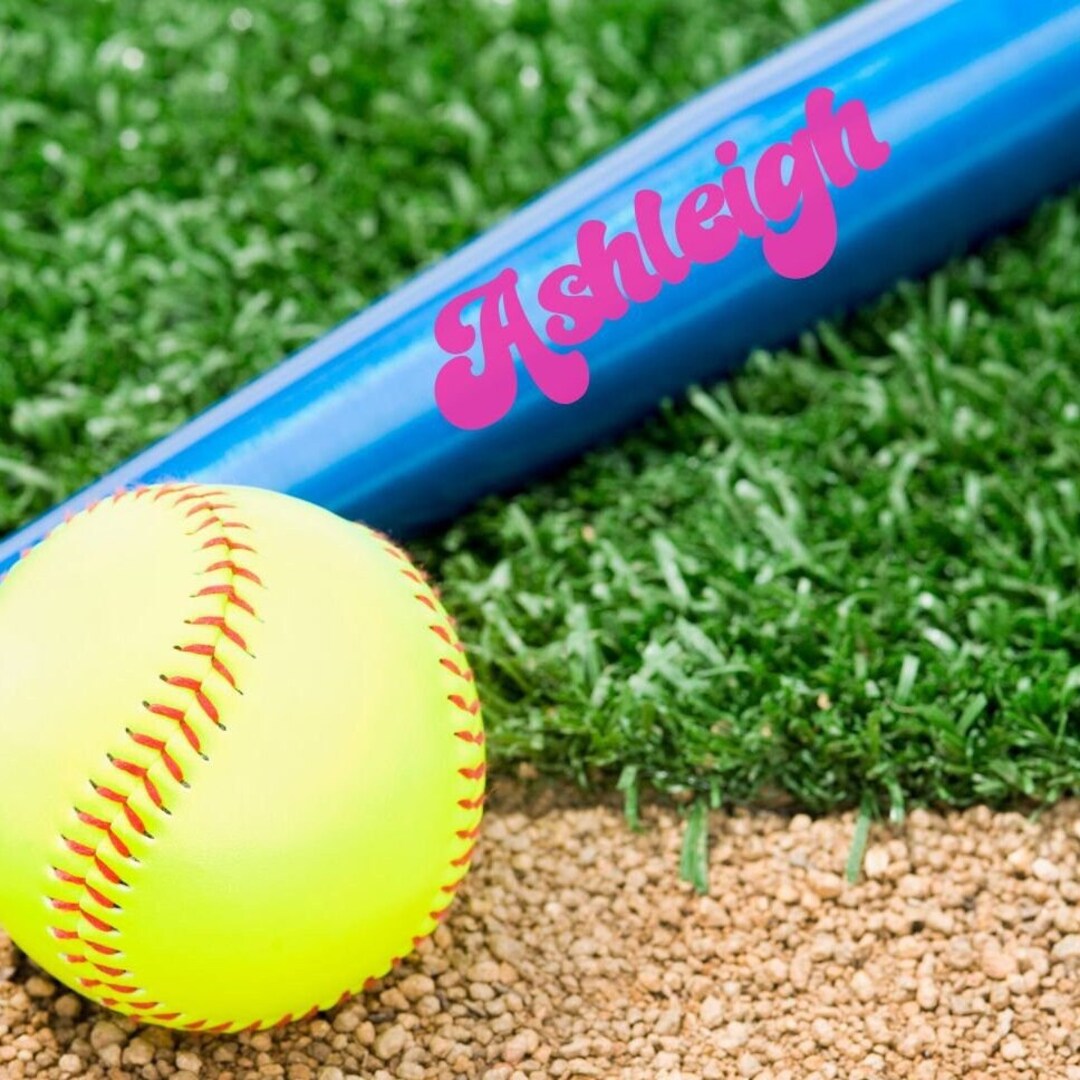 Custom Tball Bat Label for Girl Softball Helmet Name Decal Baseball ...