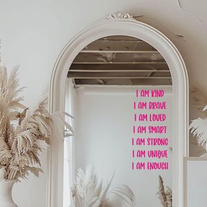 Kids Daily Positive Affirmation Decal for Mirror Affirmation Custom Kid ...