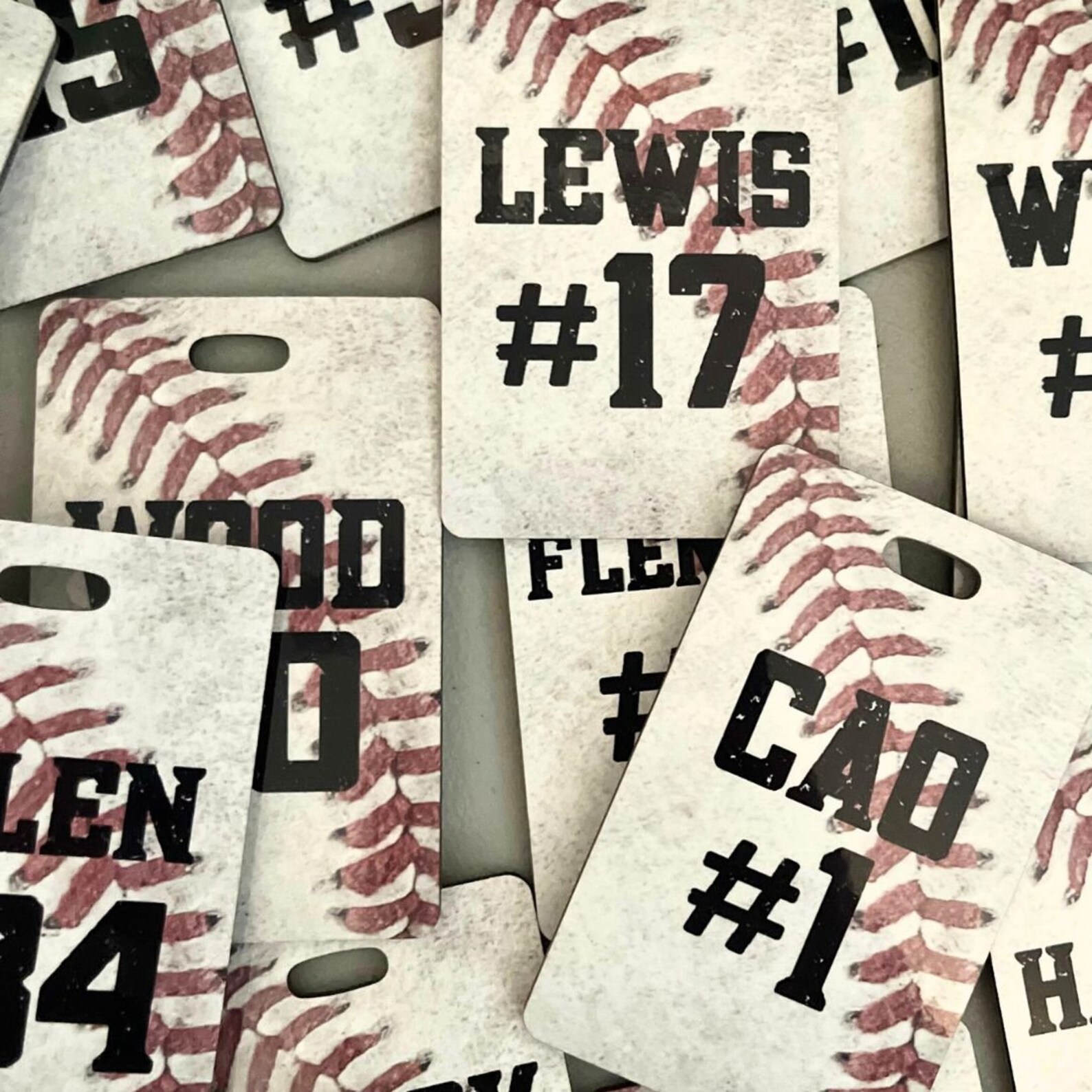 Custom Baseball Bag Tag With Team Logo Travel Ball Bag Tag Labels for ...