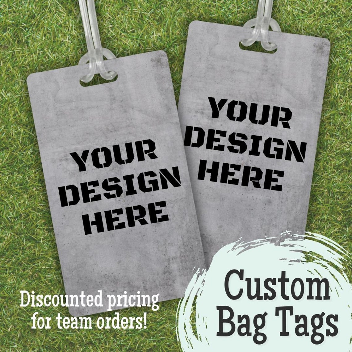 Custom Bag Tag With Your Design Personalized Team Gift Bag Name Tag ...