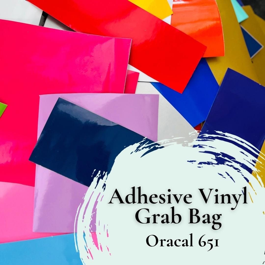 Adhesive Vinyl Scrap Pack Oracal 651 Permanent Vinyl Bundle for Cutting ...