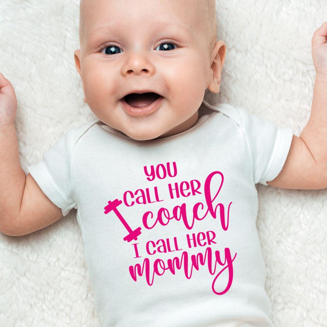 Fitness Baby Outfit for New Mom Coach Gift Crossfit Coach Baby Girl ...