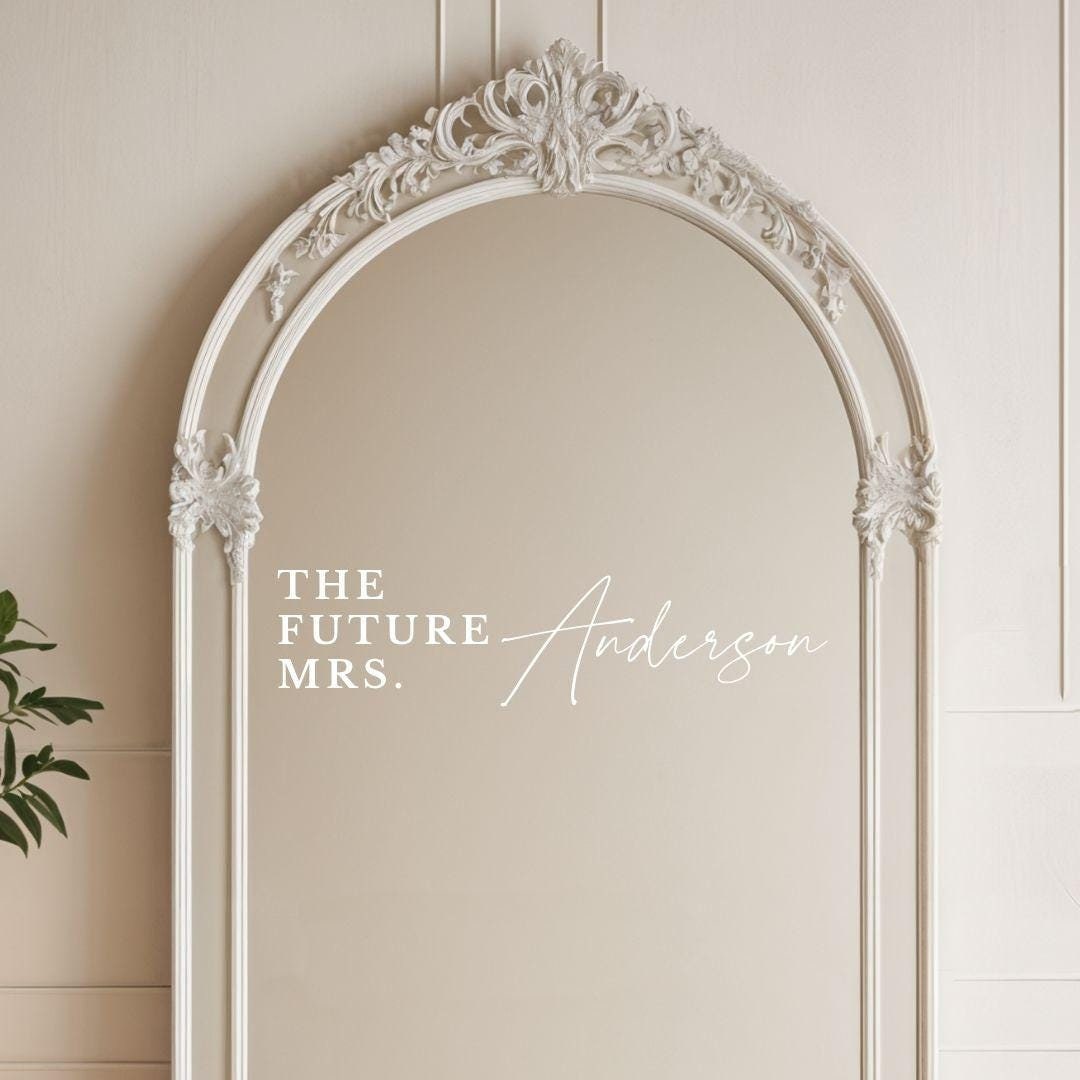 The Future Mrs. Custom Decal for Bridal Shower With Bridal Last Name ...
