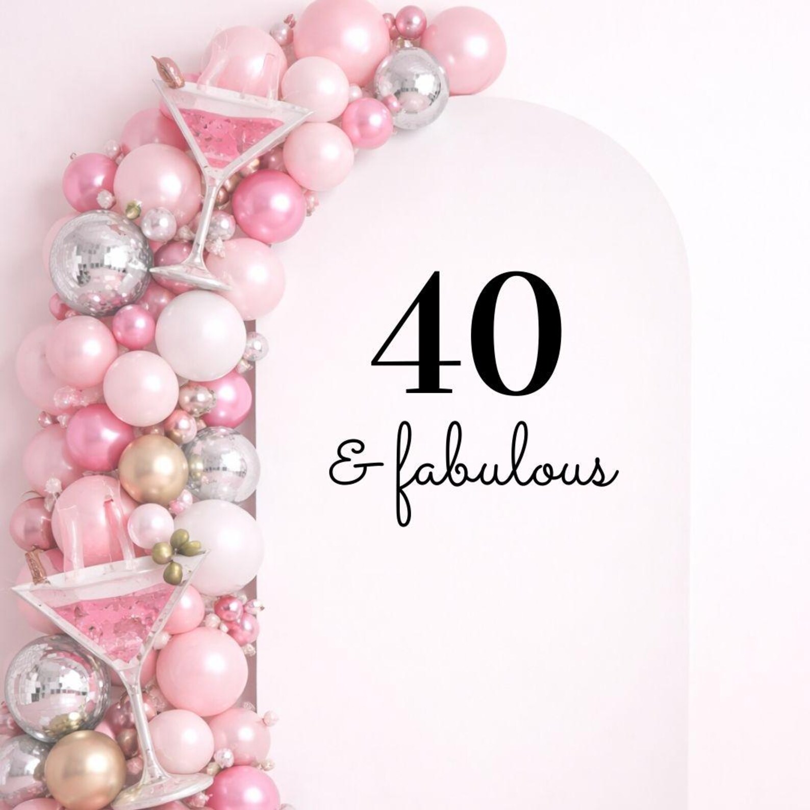 Forty and Fabulous Decal for 40th Birthday Sign Vinyl Decal Forty ...